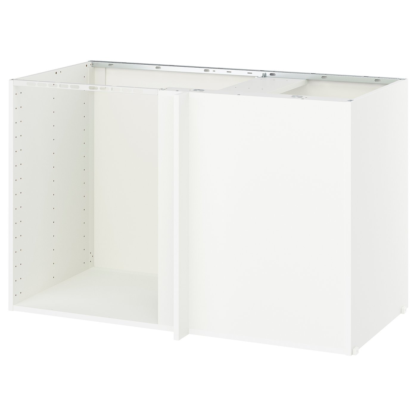 METOD base corner cabinet frame, white, 128x60x80 cm (501/4x235/8x311/2 ...