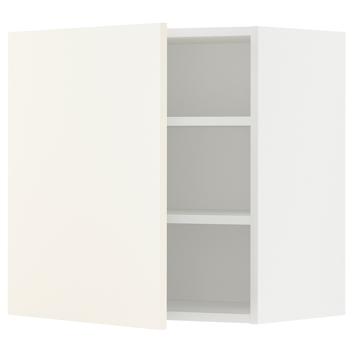 METOD wall cabinet with shelves, white/Vallstena white, 60x37x60 cm ...