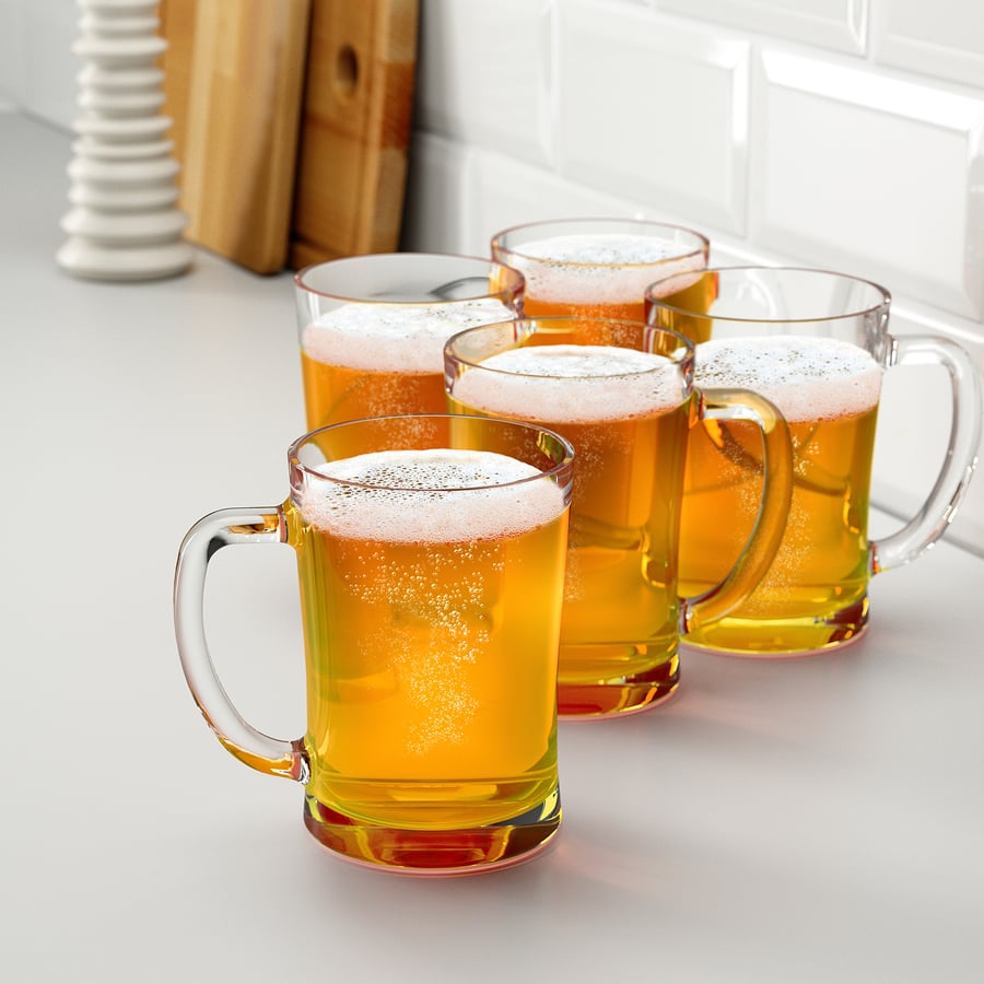 MJÖD beer mug, clear glass, 60 cl (20 oz) - IKEA