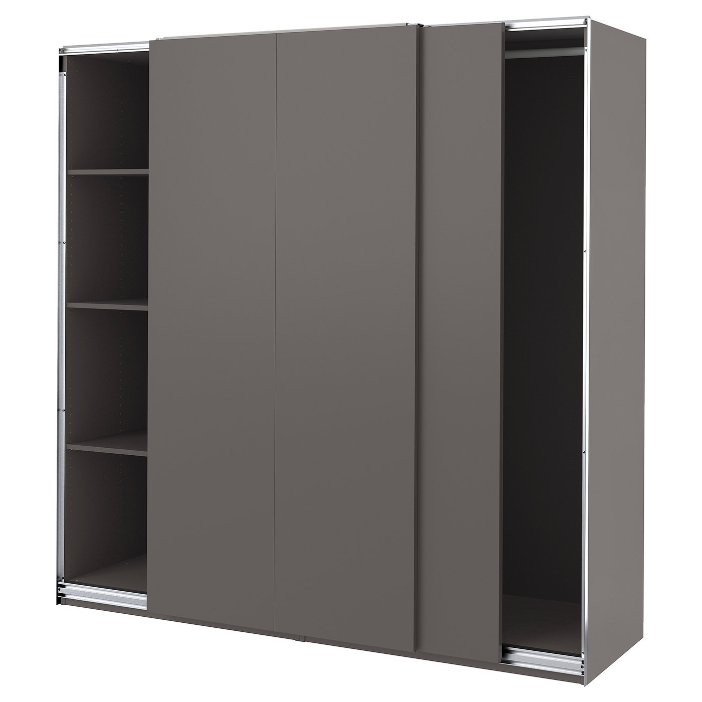 PAX / HASVIK wardrobe, dark gray/dark gray, 200x66x201 cm (783/4x26x791 ...