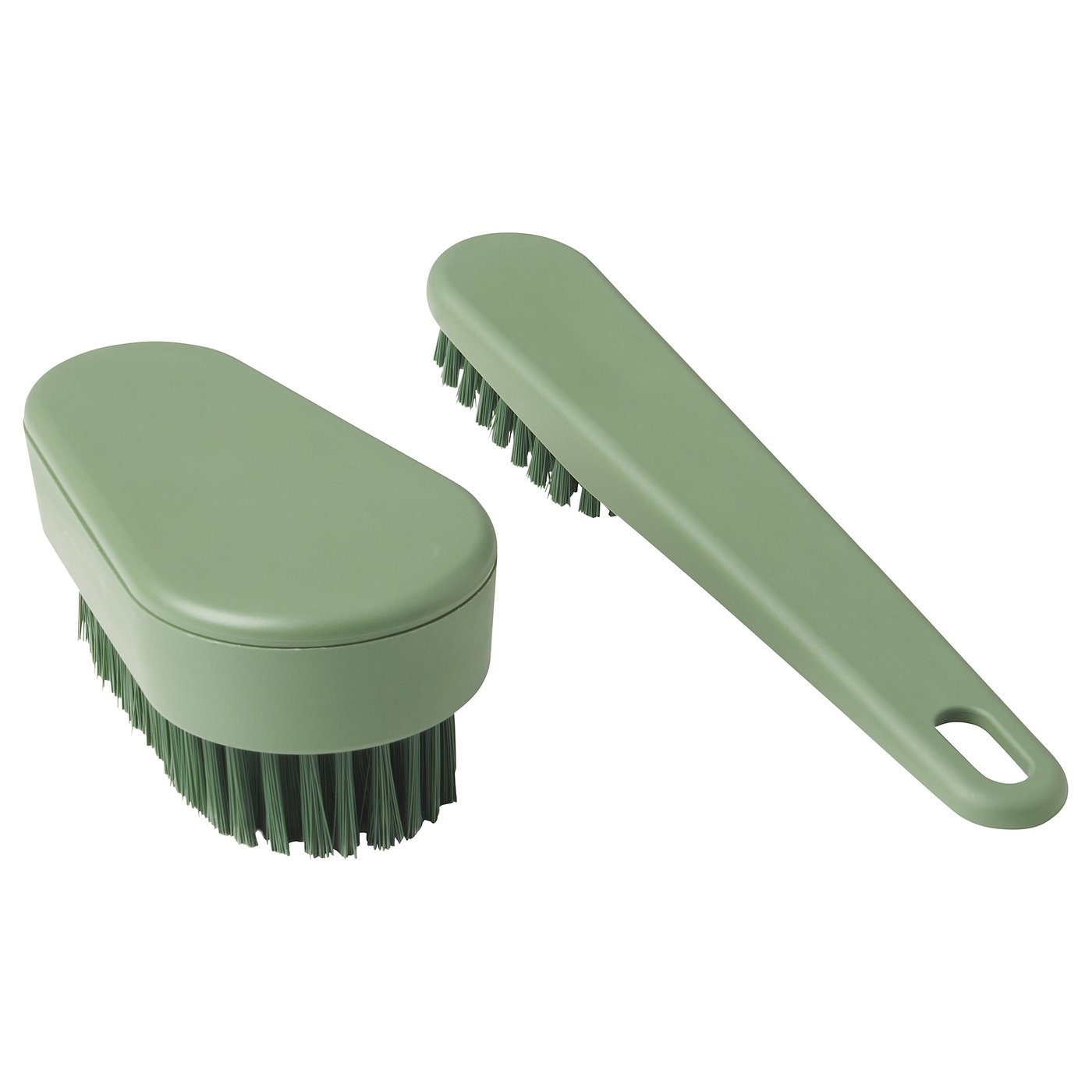 PEPPRIG scrubbing brush, set of 2, green - IKEA