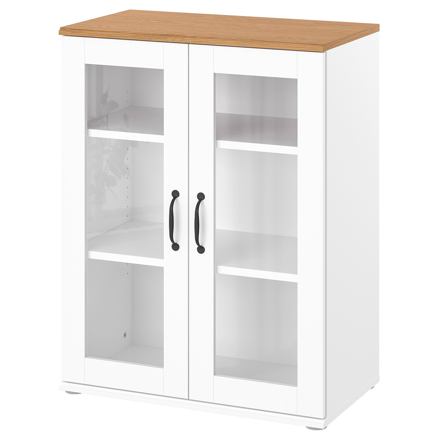 SKRUVBY cabinet with glass doors, white, 70x90 cm (271/2x353/8") - IKEA