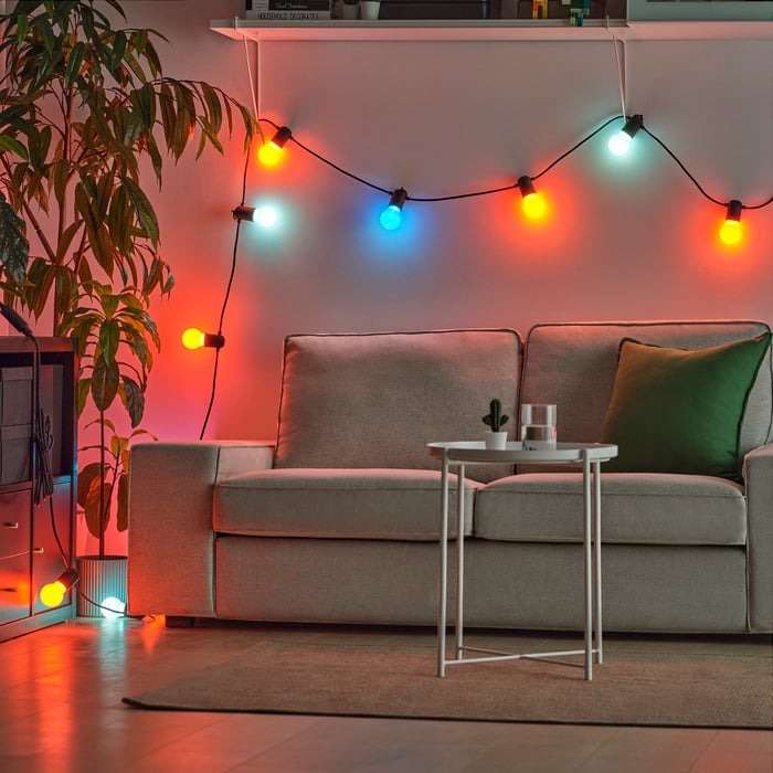 SOLVINDEN LED string light with 12 lights, indoor/multicolor - IKEA