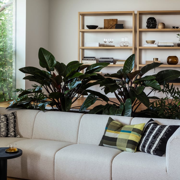 STOCKHOLM 2025 sectional, 4-seat, Djurmo gray/white - IKEA