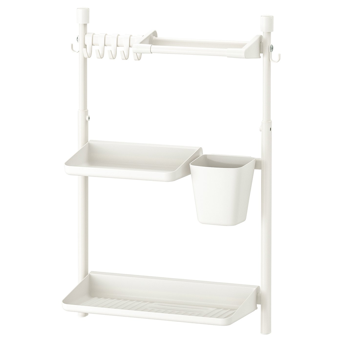 SUNNERSTA kitchen organizer set, no drill/shlf/dsh drnr/kit roll hldr ...