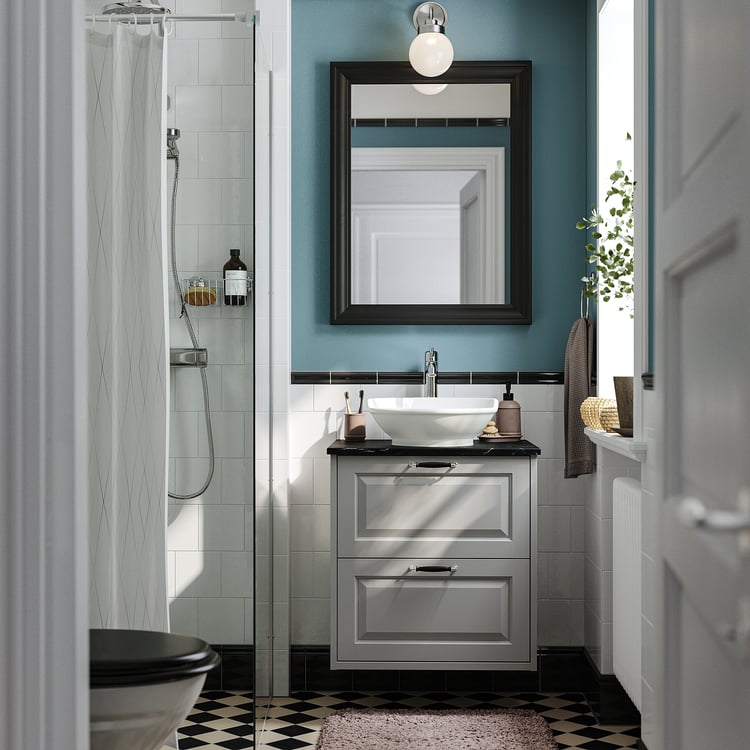 TÄNNFORSEN / VÄSTERSJÖN Bathroom vanity with sink & faucet - IKEA