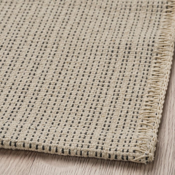 TIPHEDE rug, flatwoven, natural/black, 50x80 cm (1'8"x2'7") - IKEA