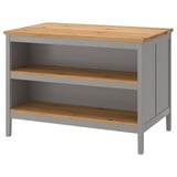 TORNVIKEN kitchen island, off-white/oak, 126x77 cm (495/8x303/8") - IKEA