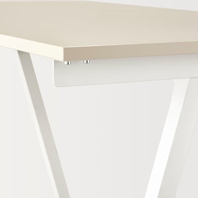 TROTTEN desk, beige/white, 120x70 cm (471/4x271/2") - IKEA