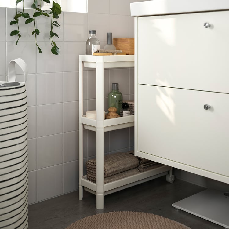 VESKEN cart, white, 54x18x71 cm (211/4x71/8x28") - IKEA