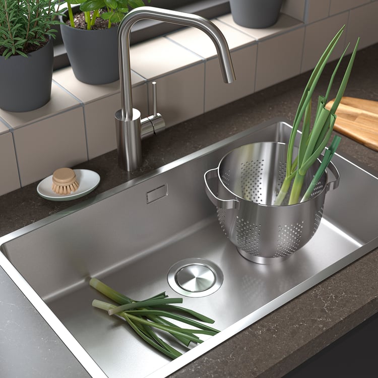 VRESJÖN sink, stainless steel, 73x44 cm (283/4x173/8") - IKEA