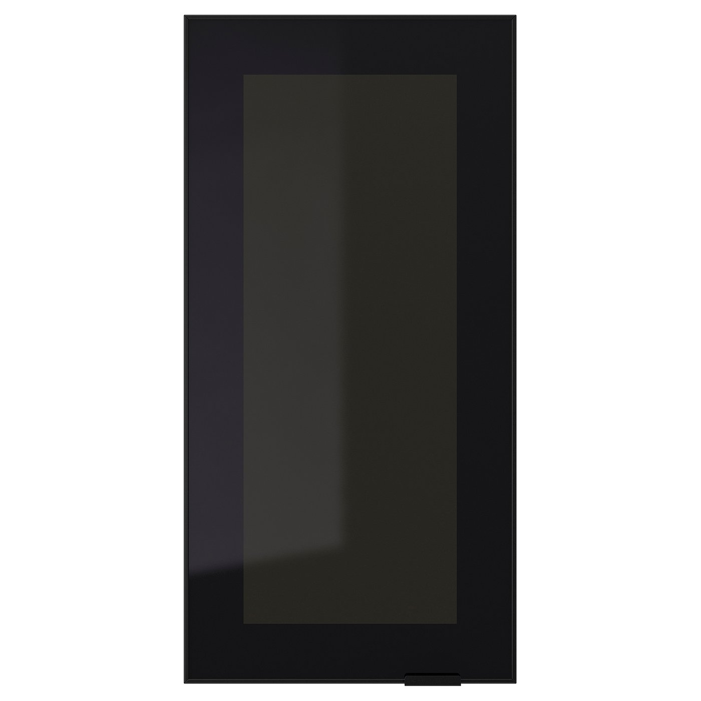 JUTIS Porte vitrée, verre fumé/noir, 30x60 cm - IKEA