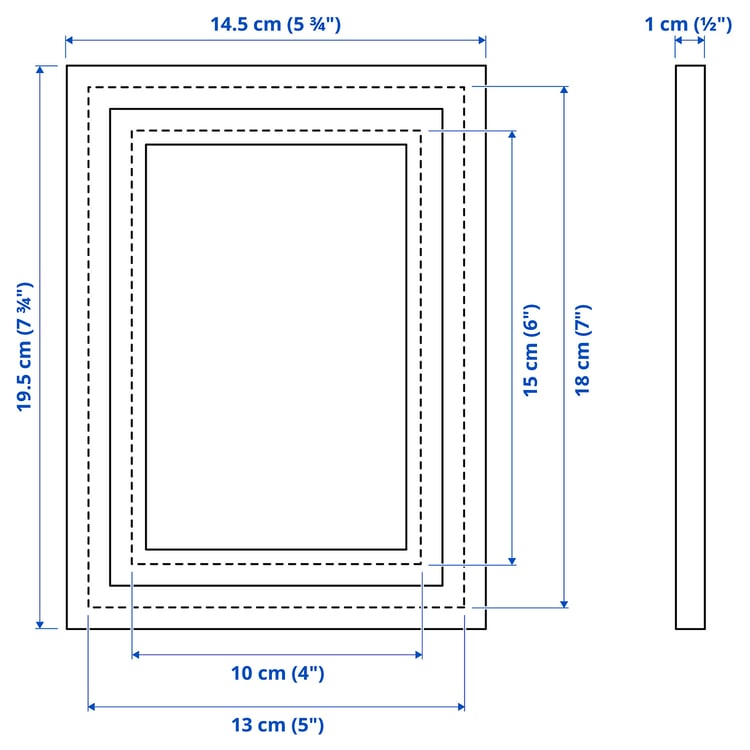 LOMVIKEN ロムヴィーケン フレーム, ブラック, 13x18 cm - IKEA