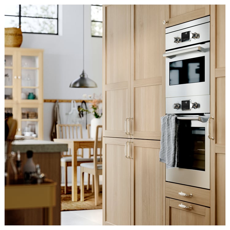 KLINGSTORP クリングストルプ 取っ手, オフホワイト/クロムメッキ, 141 mm - IKEA