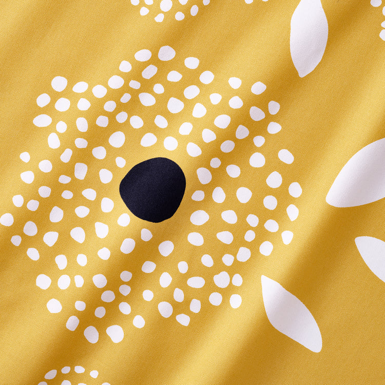 KLIPPAN غطاء كنبة مقعدين, Tingetorp أصفر/ أبيض/نقش زهور - IKEA