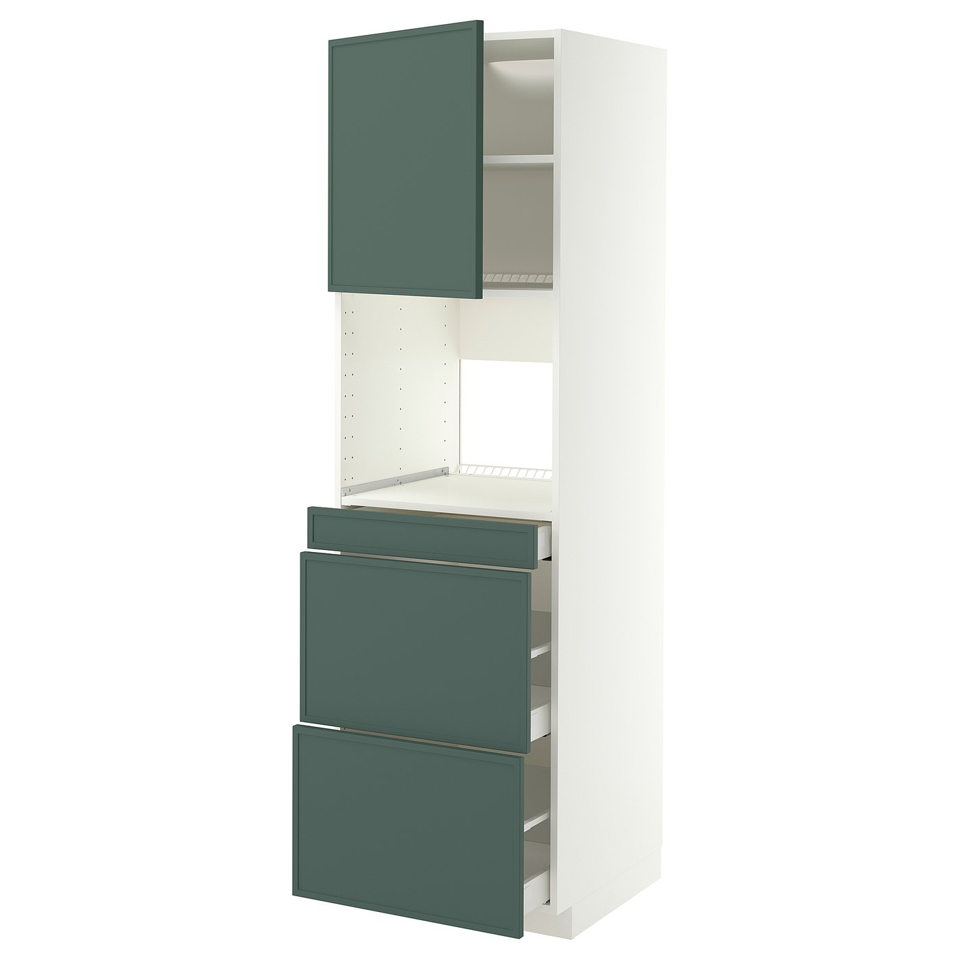 METOD / MAXIMERA hi cab f micro combi w door/3 drwrs, white/Aspudden ...