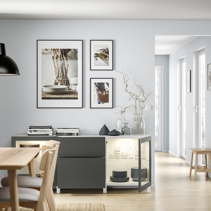 BESTÅ kombinacja z szufladami, biały Lappviken/Sindvik/Stubbarp ...