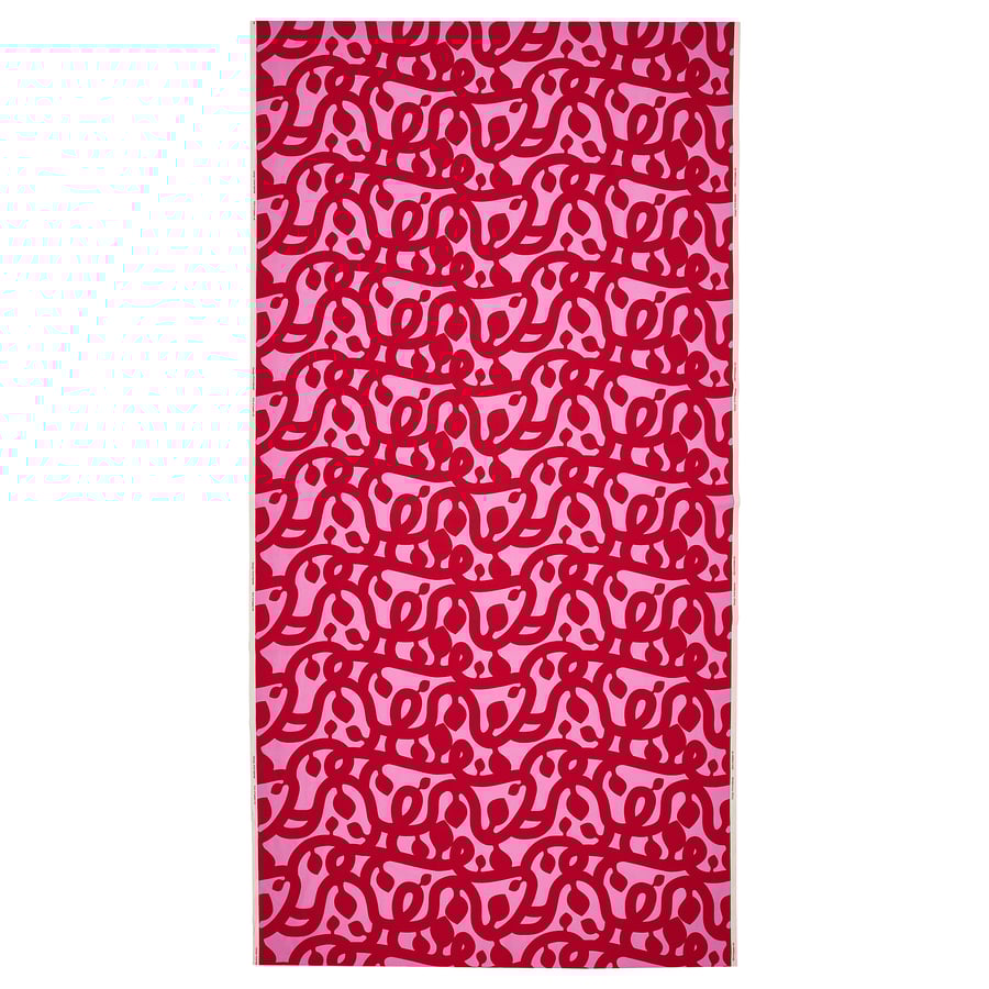FLUGBLOMSTER tkanina przycięta, różowy, 150x300 cm - IKEA