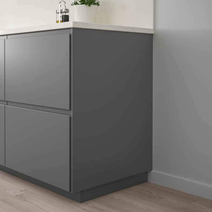 VOXTORP Front do zmywarki, ciemnoszary, 45x80 cm - IKEA