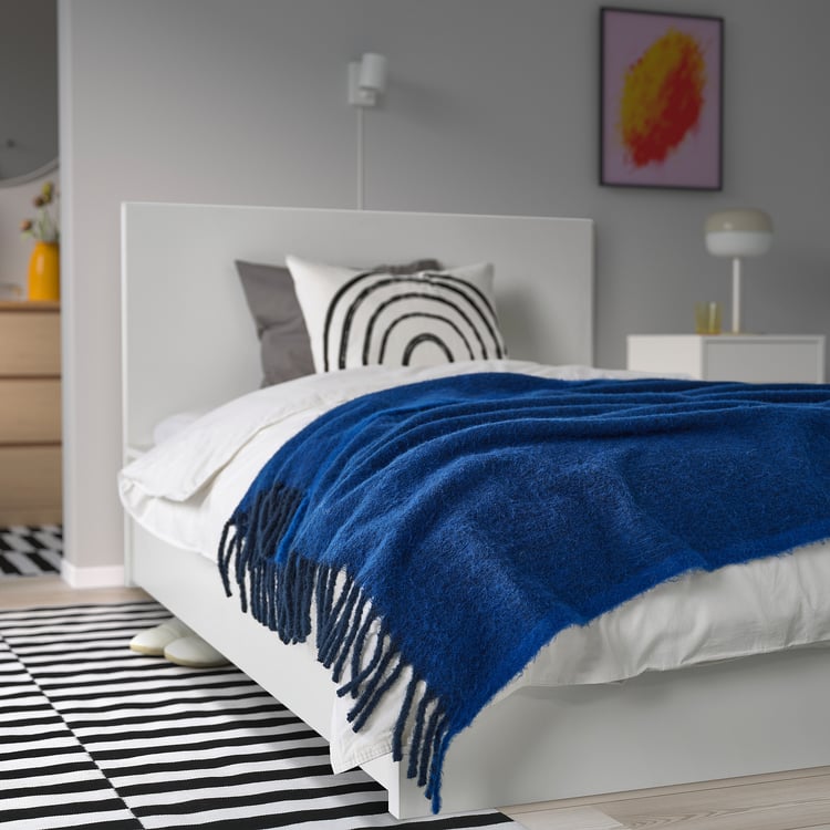 KLIPPOXEL pled, niebieski, 130x170 cm - IKEA