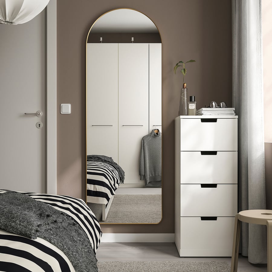 LINDBYN lustro, złoty kolor, 60x170 cm - IKEA