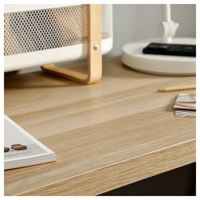 LINNMON blat, biała bejca imit. dębu, 100x45 cm - IKEA