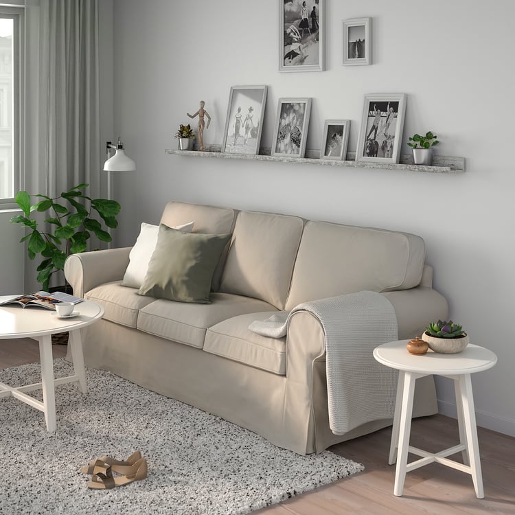 MOSSLANDA półka na zdjęcia, biały imitacja bejcowana sosna, 115 cm - IKEA