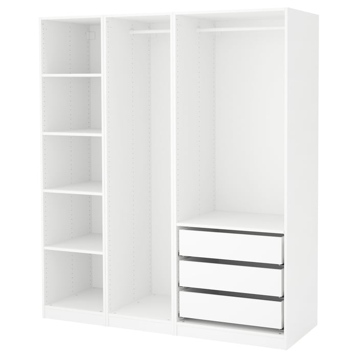 PAX szafa, biały, 175x58x201 cm - IKEA
