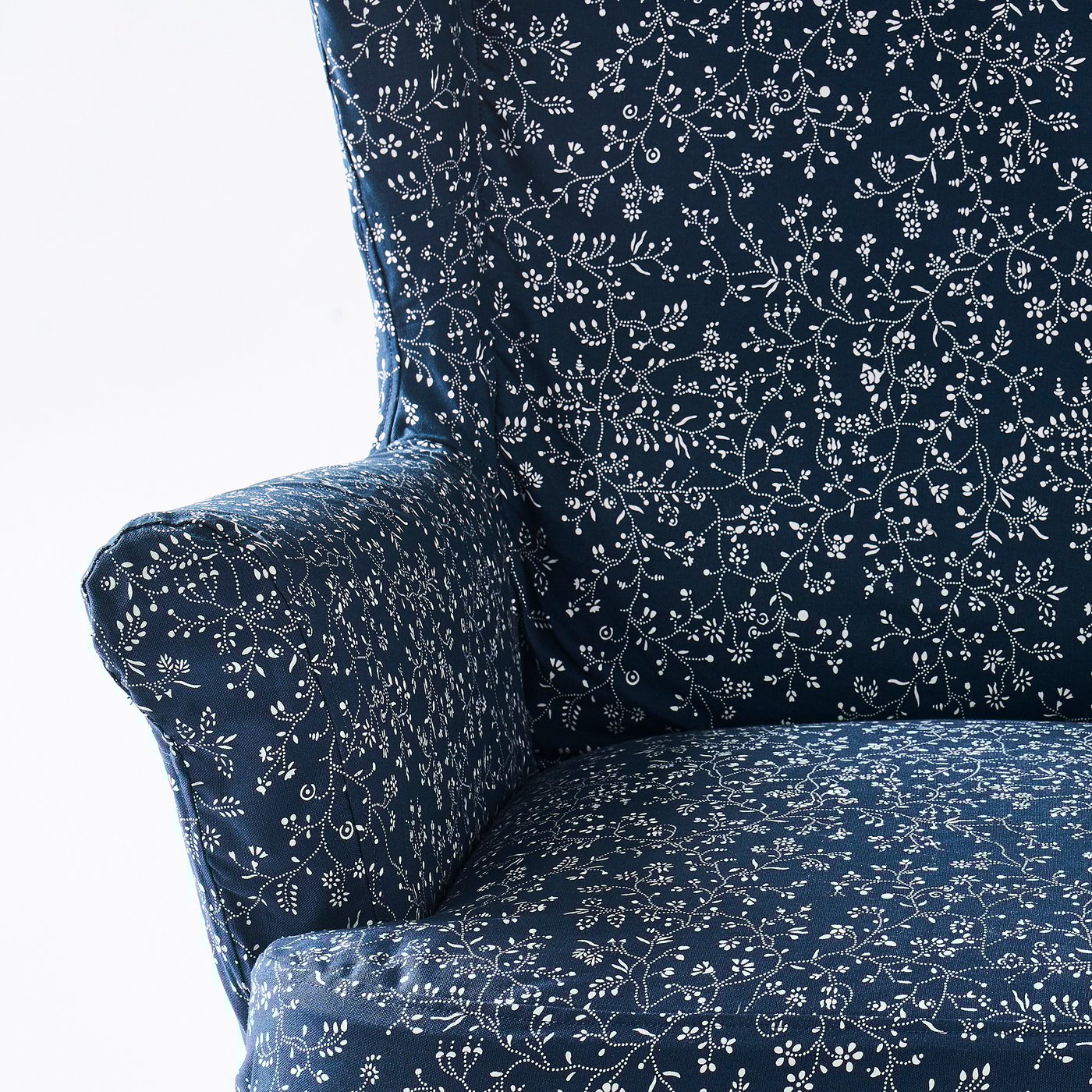 STRANDMON pokrowiec na fotel, Ryrane granatowy - IKEA