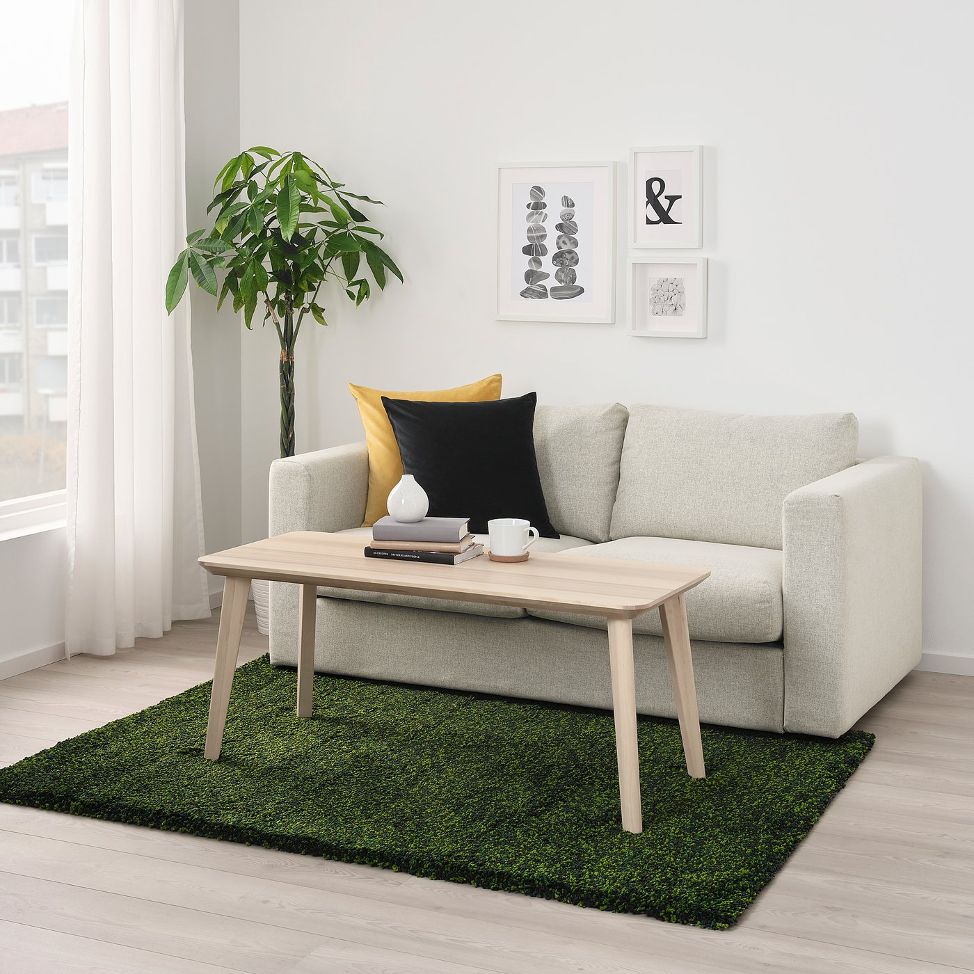 dywan z długim włosiem zielony VINDUM (арт. 204.459.58) - Доставка из Икеа(Гданьск) в Калининград