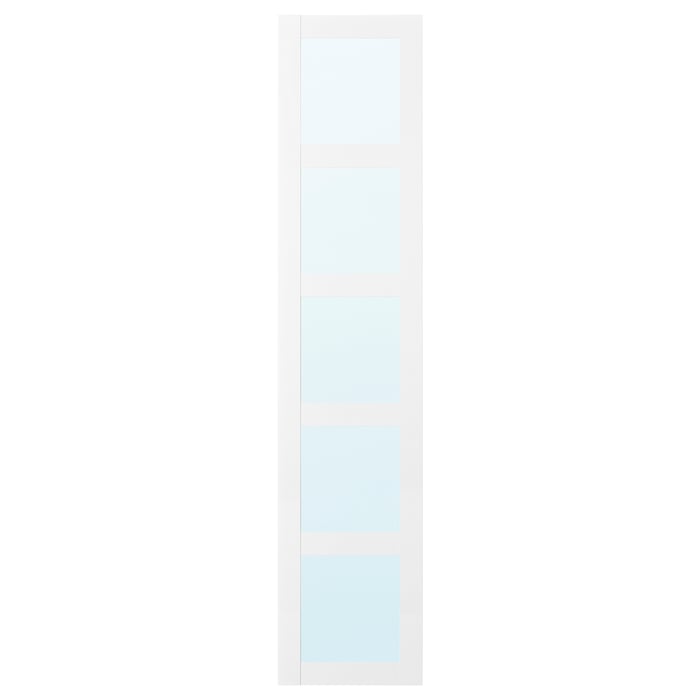 BERGSBO mirror door w soft closing hinges, white, 50x229 cm - IKEA