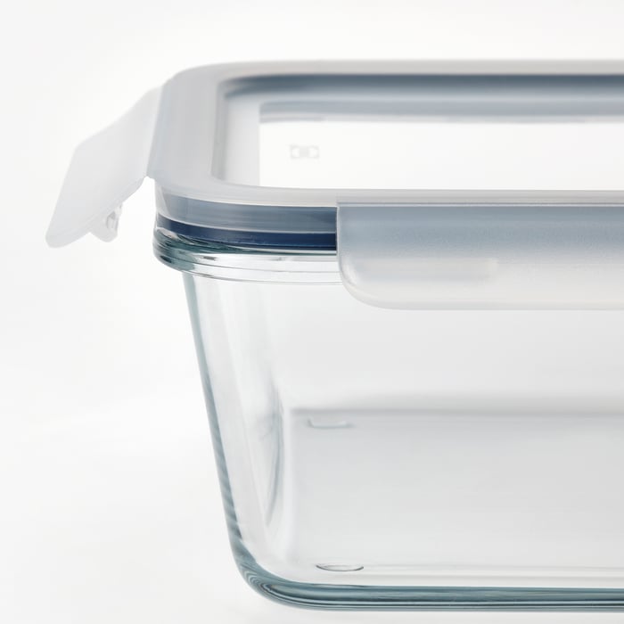 IKEA 365+ food container with lid, rectangular glass/plastic, 1.0 l - IKEA