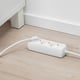 KOPPLA 3-way socket, earthed/white, 1.5 m - IKEA