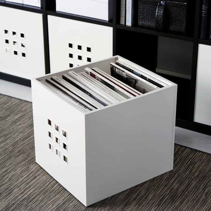 KALLAX Shelving unit with 4 inserts, white, 77x147 cm - IKEA
