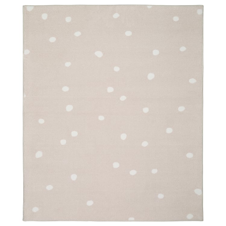 LEN rug, low pile, beige/dot pattern, 133x160 cm - IKEA