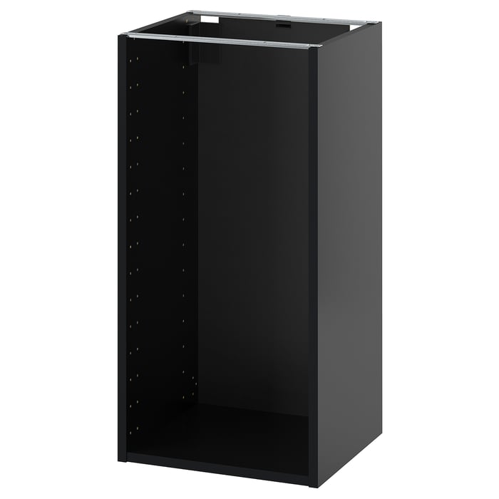 METOD base cabinet frame, black-grey, 40x37x80 cm - IKEA