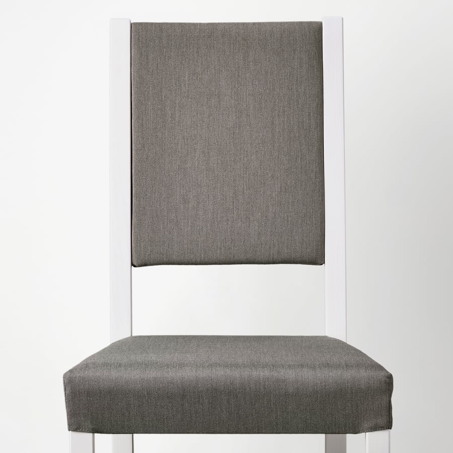 STEFAN chair, white/Knisa grey/beige - IKEA