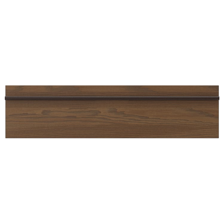 STENSTA drawer front, dark brown ash veneer, 80x20 cm - IKEA