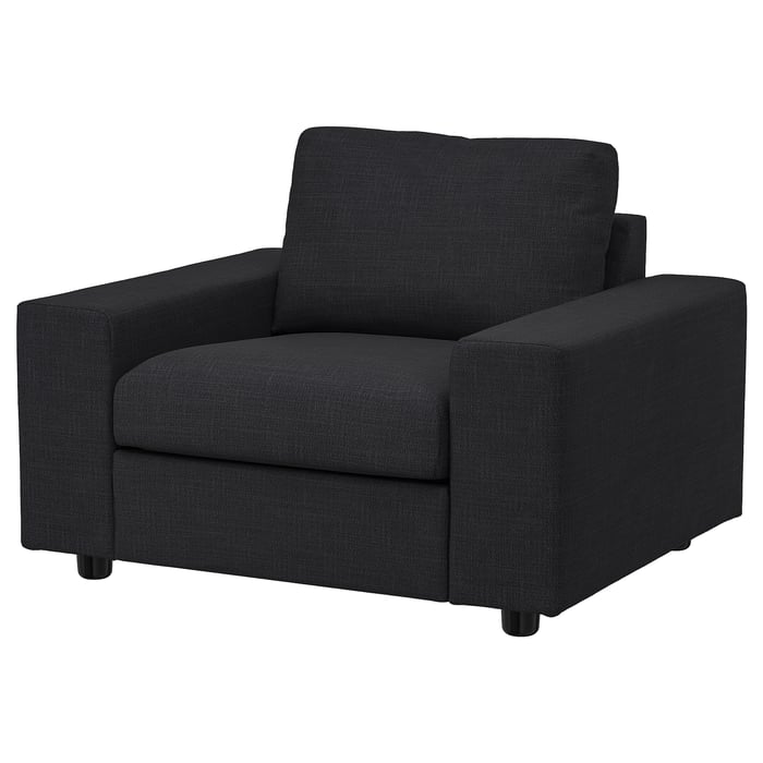 VIMLE armchair, with wide armrests/Hillared anthracite - IKEA