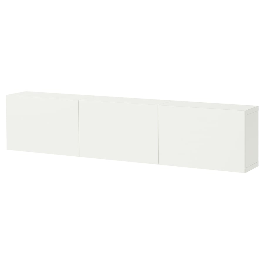 BESTÅ combinação armário parede, branco/Lappviken branco, 180x22x38 cm ...