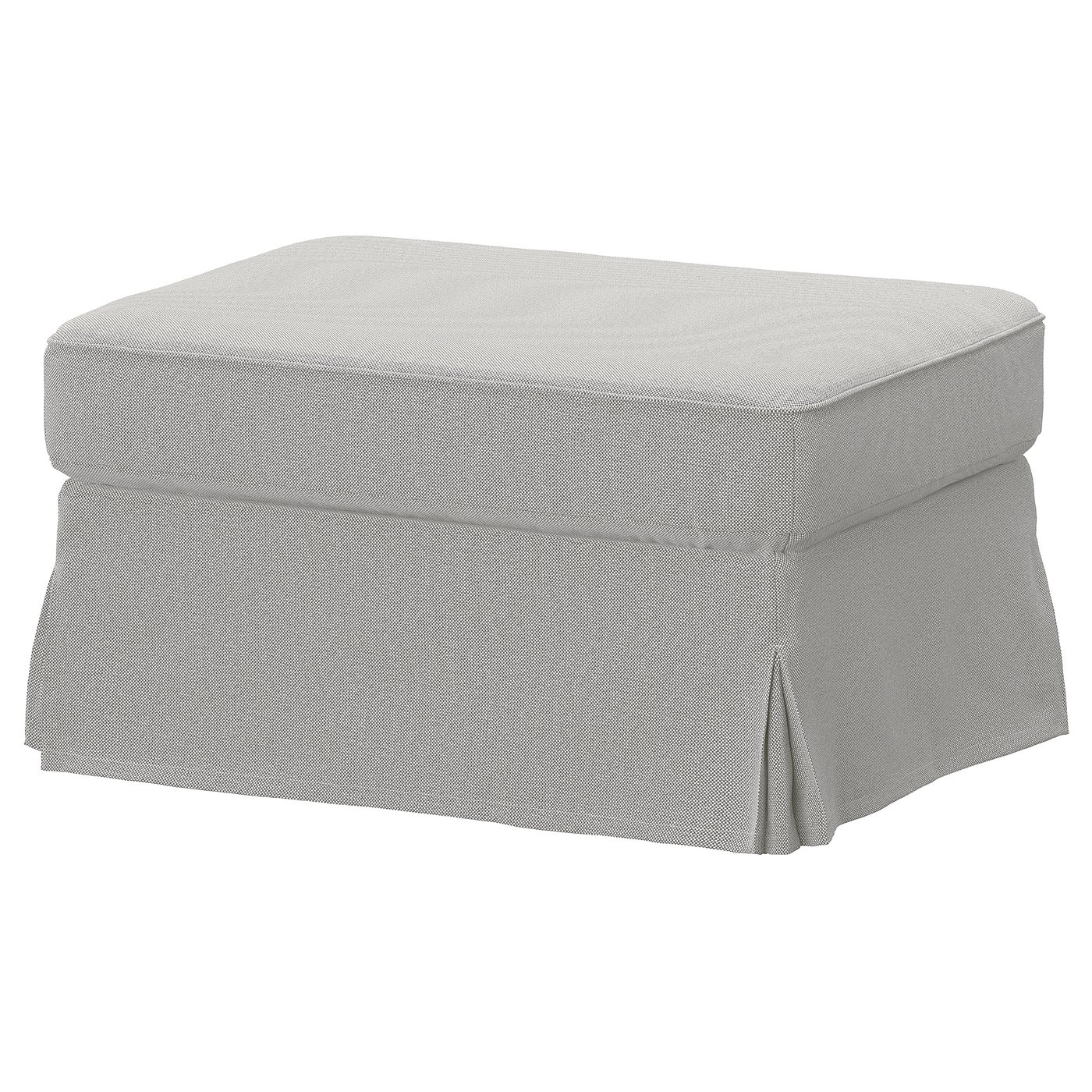 EKTORP repousa-pés c/arrumação, Tallmyra preto/branco - IKEA