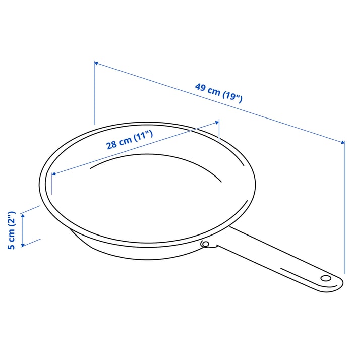 IKEA 365+ frigideira, aço inoxidável, 28 cm - IKEA