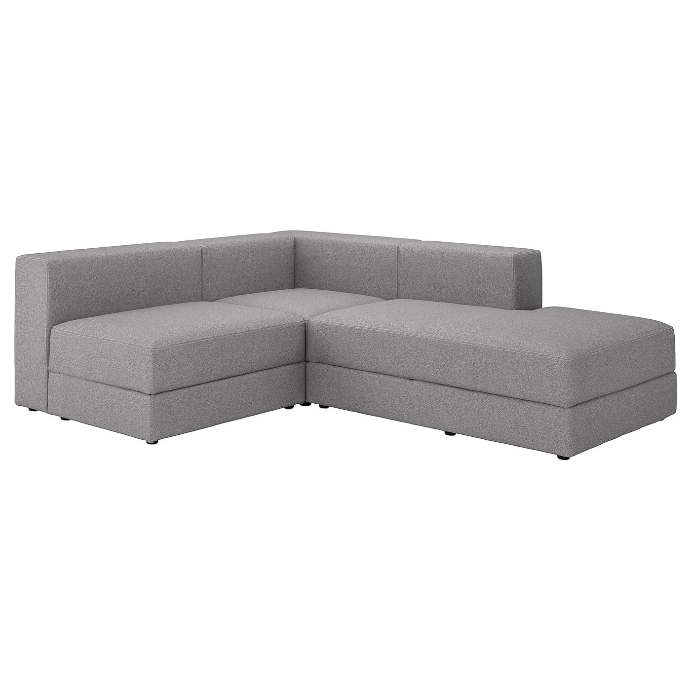 JÄTTEBO sofá canto mod 2,5 lug c/chs lng, direita/Tonerud cinz - IKEA