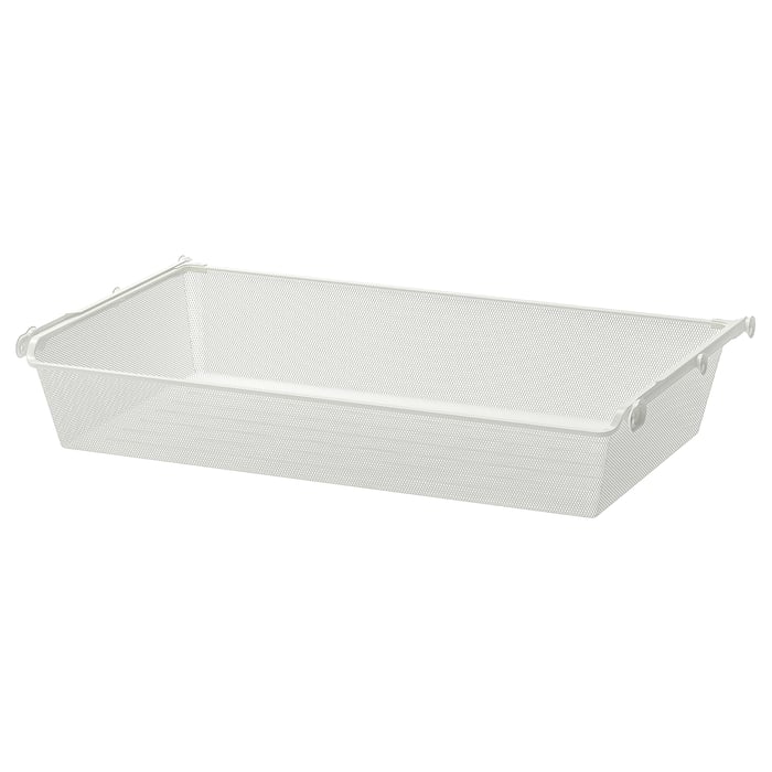 KOMPLEMENT cesto rede c/calha extraível, branco, 100x58 cm - IKEA