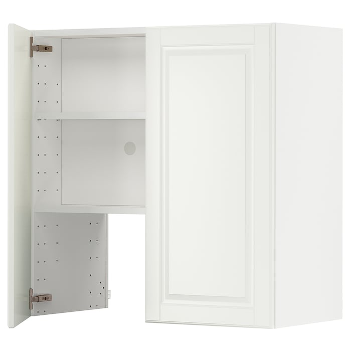 METOD arm pared p/exaustor c/prat/pt, branco/Bodbyn branco-bege, 80x80 ...