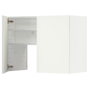 METOD Arm pared p/exaustor c/prat/pt, branco/Vallstena branco, 80x60 cm ...