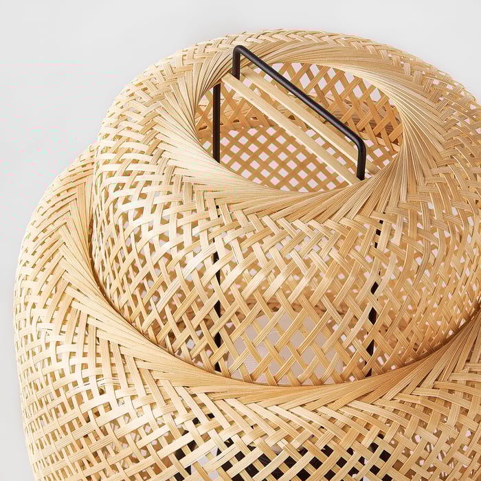 SINNERLIG candeeiro de pé, bambu/feito à mão - IKEA