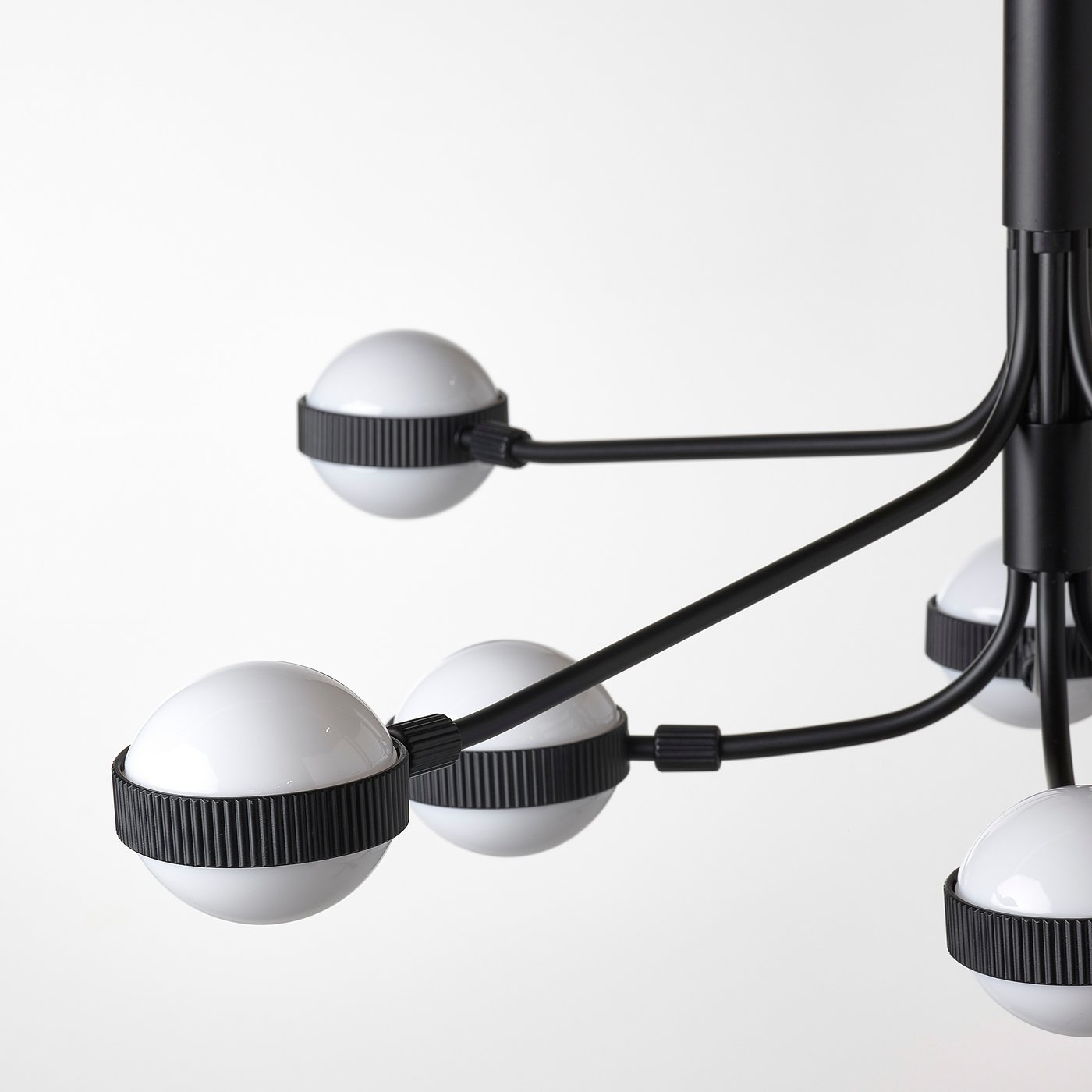 STORSLINGA Lustre LED, 8 suportes., preto/branco - IKEA