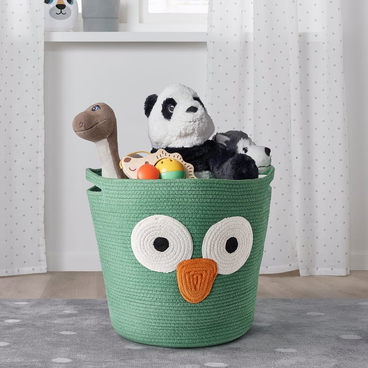 UPPSTÅ saco de arrumação, entrançado/verde, 35 cm - IKEA