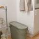 DAMMÄNG bin with lid, gray-green, 13 gallon - IKEA